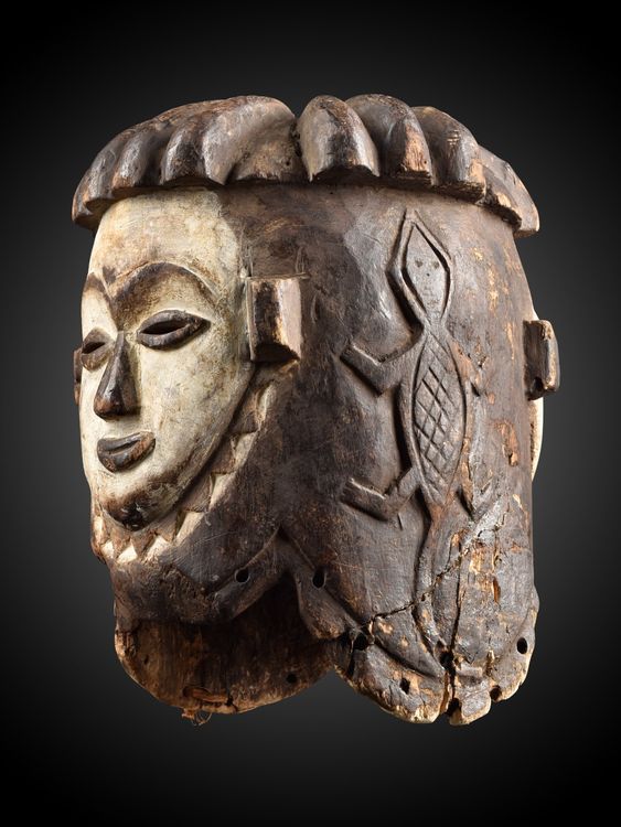 Afrikanische alte schöne Helmmaske der Fang | Kaufen auf Ricardo