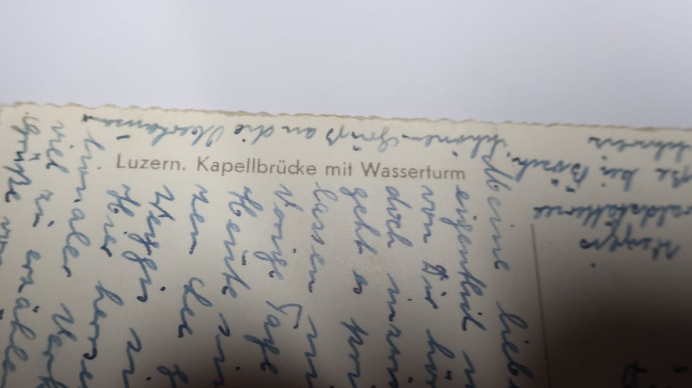 Luzern Kapellbrücke mit Wasserturm 1953 (Gebraucht) in Cormoret für CHF ...