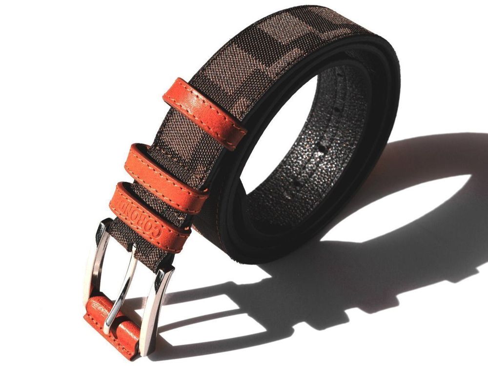 CORONDA | Ledergürtel mit Textil braun (88.5 - 108.5cm) (Neu und originalverpackt) in Reinach BL ...