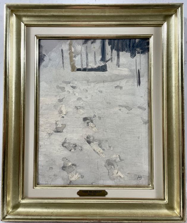 Hans Bachmann (1852-1917) Gemälde - Winterlandschaft (Gebraucht) in ...