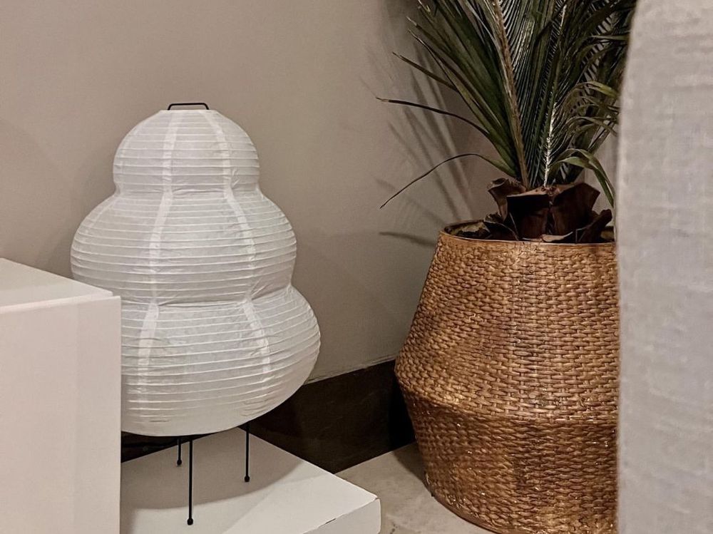 Large Japanese Rice paper floor Lamp Boho lampe 60cm Blanche (Neu und ...