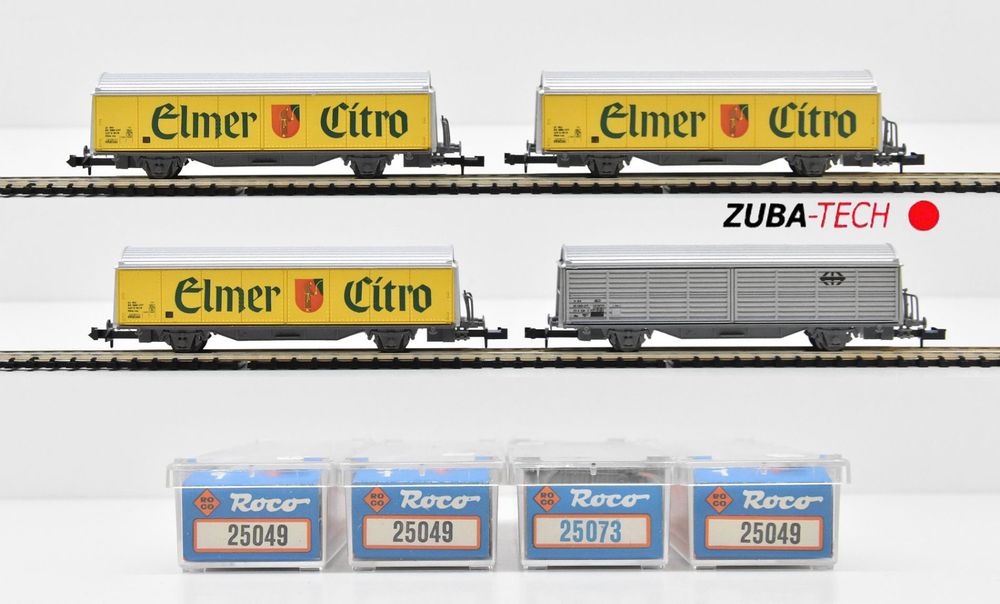 4x Roco Schiebewandwagen SBB Spur N GS mit OVP (Neu (gemäss ...