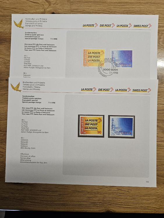 Briefmarke helvetia La Poste und Swisscom (Neu (gemäss Beschreibung ...