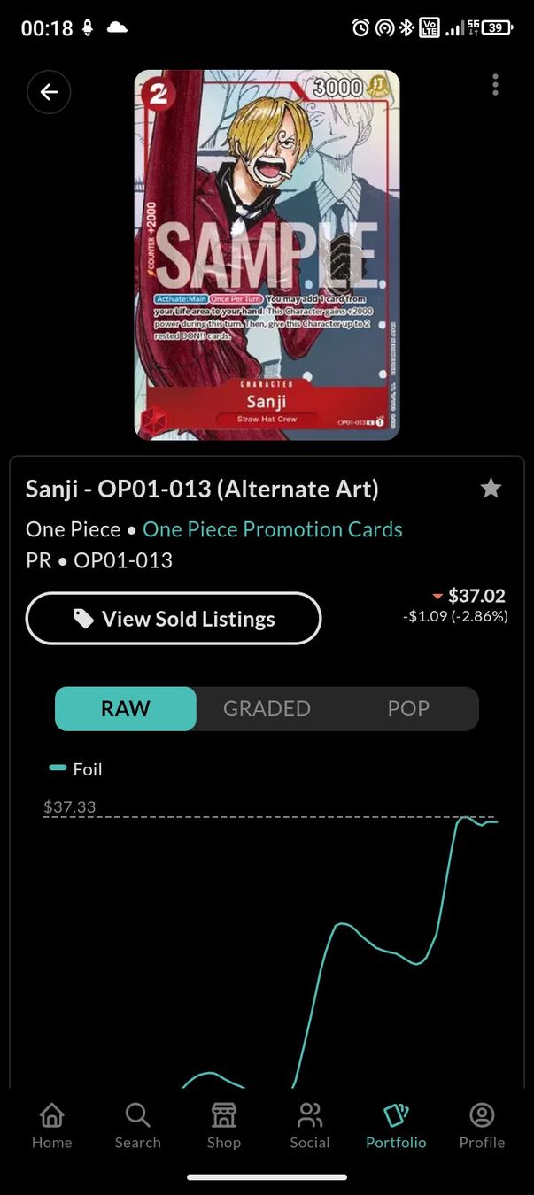 One Piece | Sanji - OP01-013 (Alternate Art) (Gebraucht) in Wettingen ...