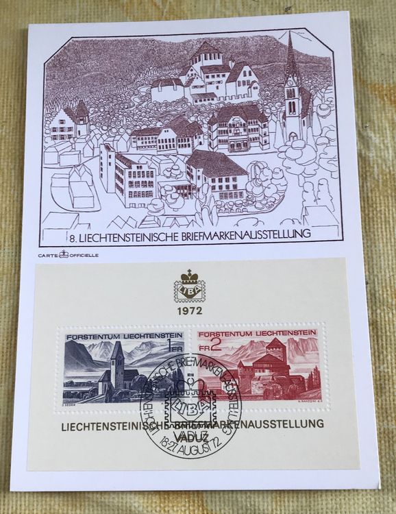 8.LICHTENSTEINISCHE BRIEFMARKENAUSSTELLUNG 1972 | Kaufen auf Ricardo