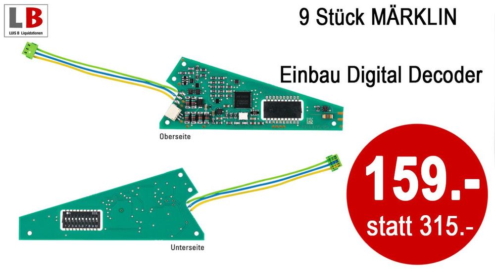 MÄRKLIN Einbau Digital Decoder 9 Stück (Neu und originalverpackt) in ...