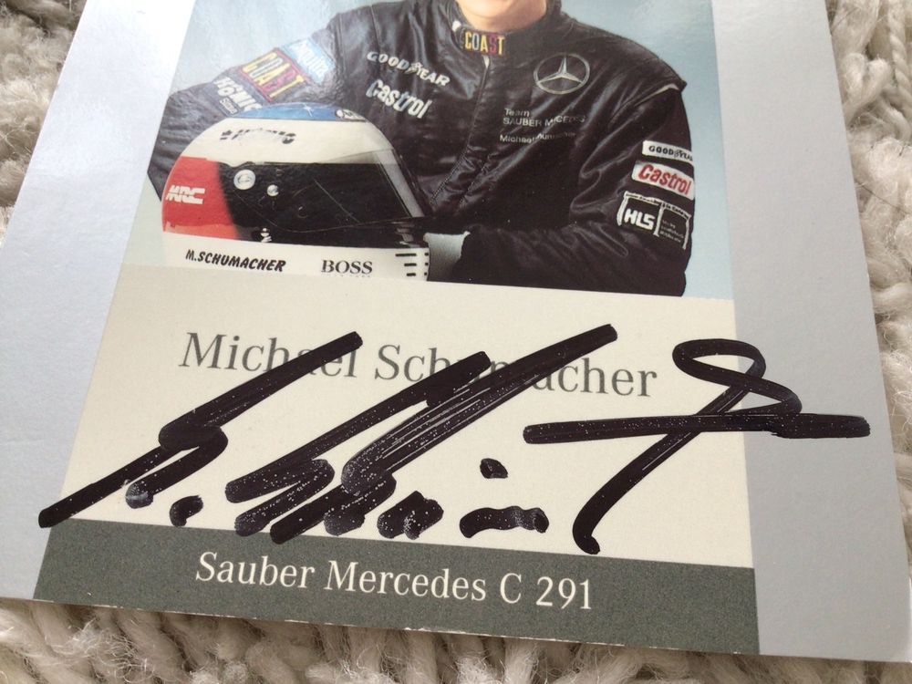 Michael Schumacher Original Autogramm Sauber Mercedes C291 (Gebraucht) in Strengelbach für CHF ...
