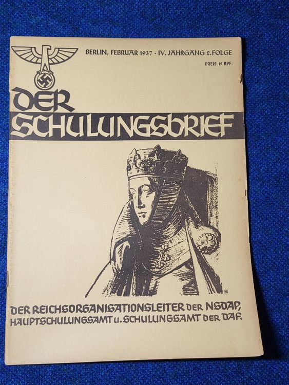 Der Schulungsbrief, das zentrale Monatsblatt der NSDAP. IV. (Gebraucht ...