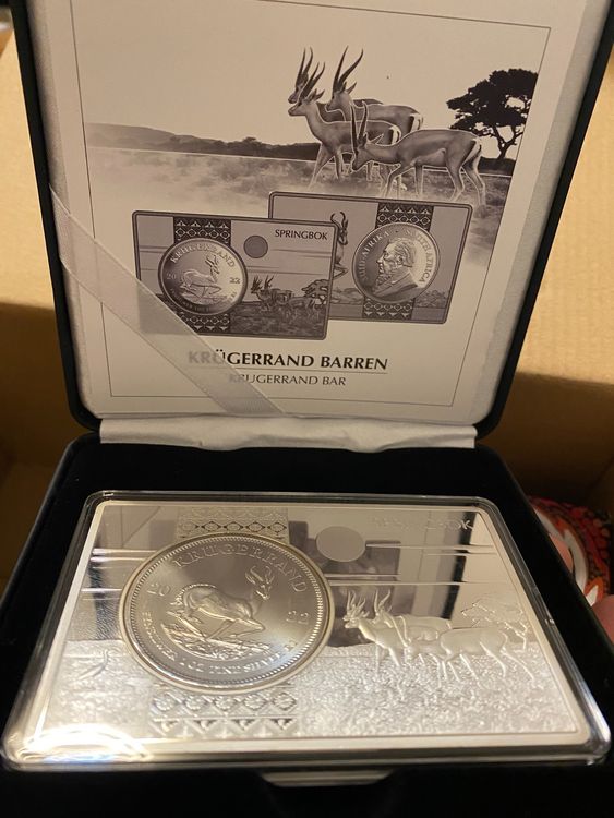 1 Oz Silbermünze Krügerrand in 3 Unze Barren, 999 silver | Kaufen auf Ricardo