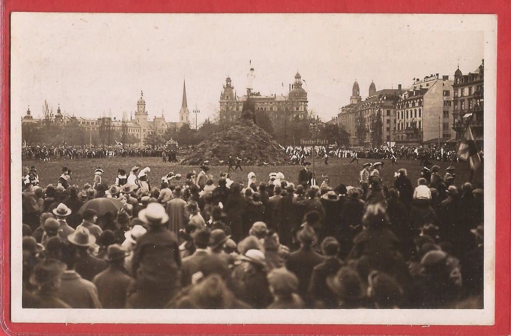 Zürich - Sechseläuten Bögg-Verbrennung - Fotokarte 1924 (Gebraucht) in ...