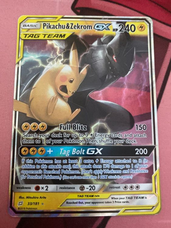Pokemonkarte Pikachu & Zekrom GX (Neu (gemäss Beschreibung)) in Neuhausen für CHF 20 – mit ...