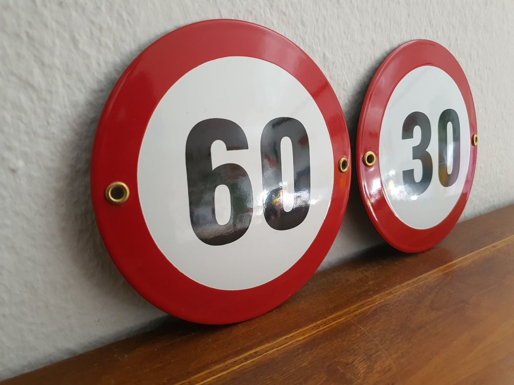 Emailschilder 30er & 60er Zone Jahre Emaille Schild Geschenk (Neu ...