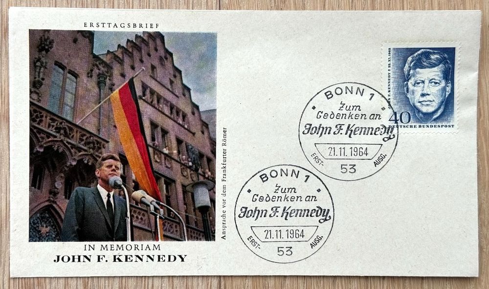 Gedenkbrief zum 1. Todestag von JFK Deutsche Post Berlin (Gebraucht) in Zürich für CHF 1 – mit ...