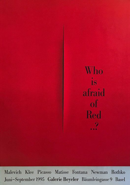 Ausstellungsplakat «Who is afraid of Red» 1995 Basel (Neu (gemäss ...
