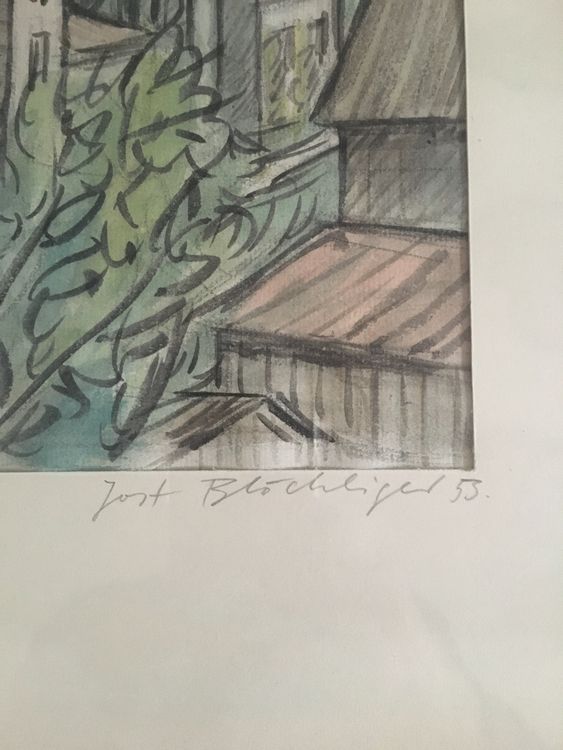 Aquarell von Jost Blöchliger "Uznach" 1953 (Gebraucht) in Bern für CHF 60 – mit Lieferung auf ...