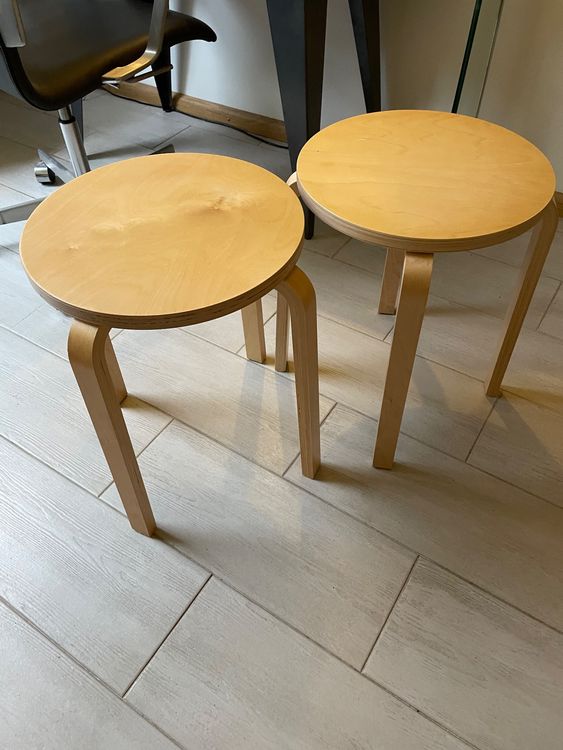 2er Set Design Hocker Frosta IKEA (Stil Alvar Aalto/Artek) (Gebraucht) in Basel für CHF 100 ...