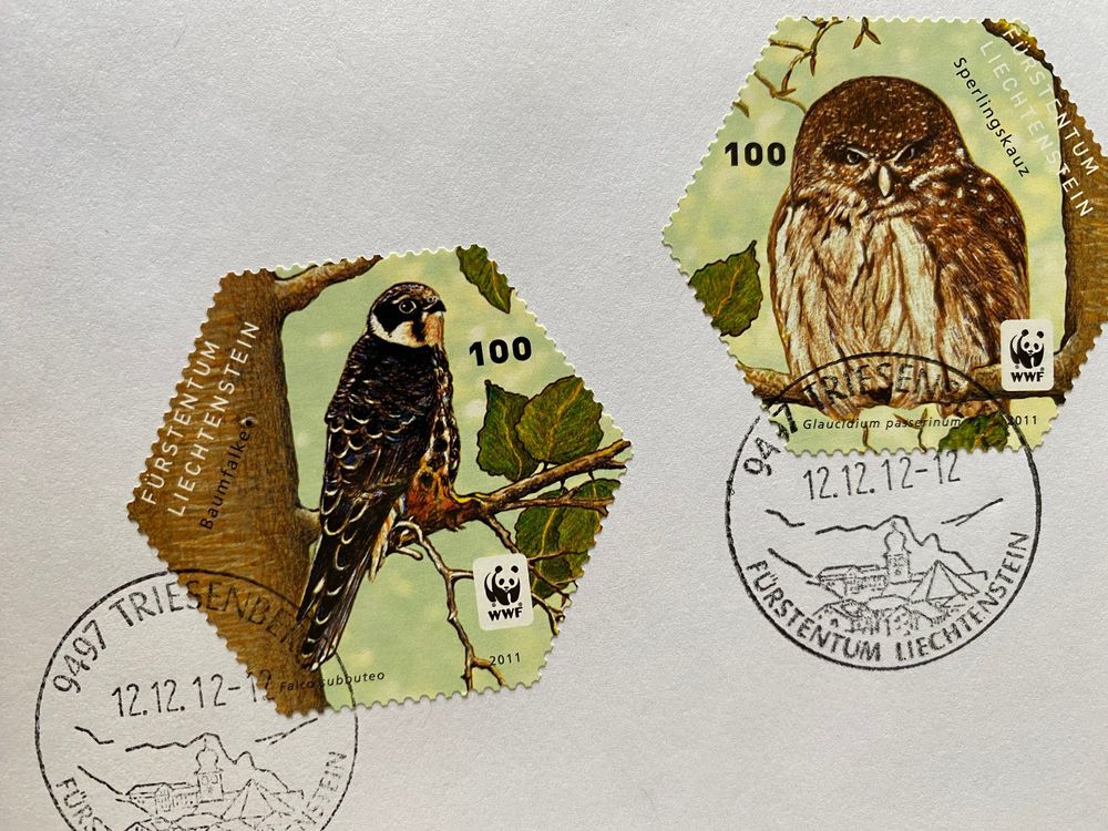 Schnapszahl 12.12.12-12 Baumfalke Sperlingkauz ZN 1543 + 44 (Neu ...