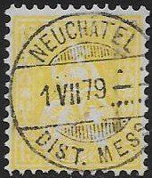 Nr. 39 gelb NEUCHÂTEL Vollstempel einwandfrei sign. ab 1.- (Gebraucht ...