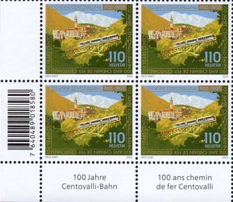 Viererblock Centovalli-Bahn Jubiläum 2023** (Neu (gemäss Beschreibung)) in Dottikon für CHF 6 ...