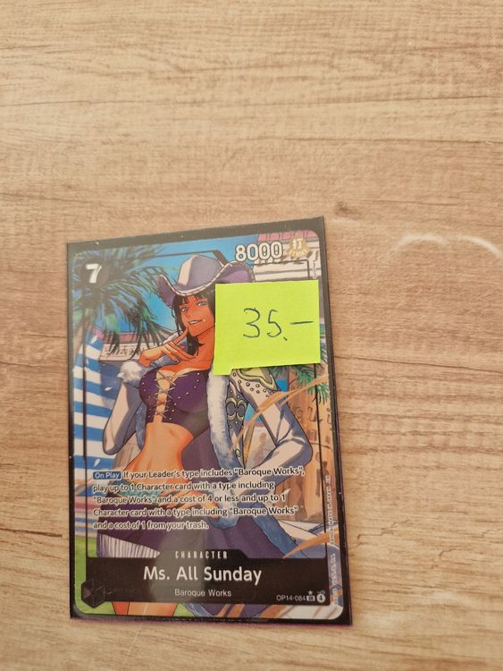 One Piece Karte - Ms. All Sunday - OP14-084 (Neu (gemäss Beschreibung ...