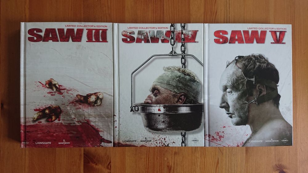 SAW 1 und 2 Steelbook 3 bis 5 Mediabook (Gebraucht) in Wilderswil für CHF 9.9 – mit Lieferung ...