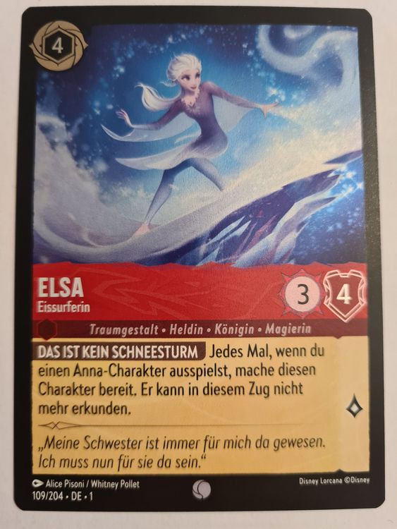 Lorcana FOIL, Elsa - Eissurferin, 109/204-DE-1 (Neu (gemäss Beschreibung)) in Sachseln für CHF 2 ...