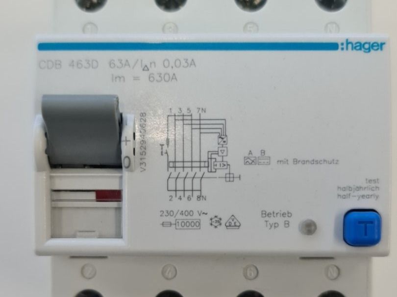 Fi Typ B 63A 30mA Hager (Gebraucht) in Schwarzenberg LU für CHF 67 – mit Lieferung auf Ricardo ...