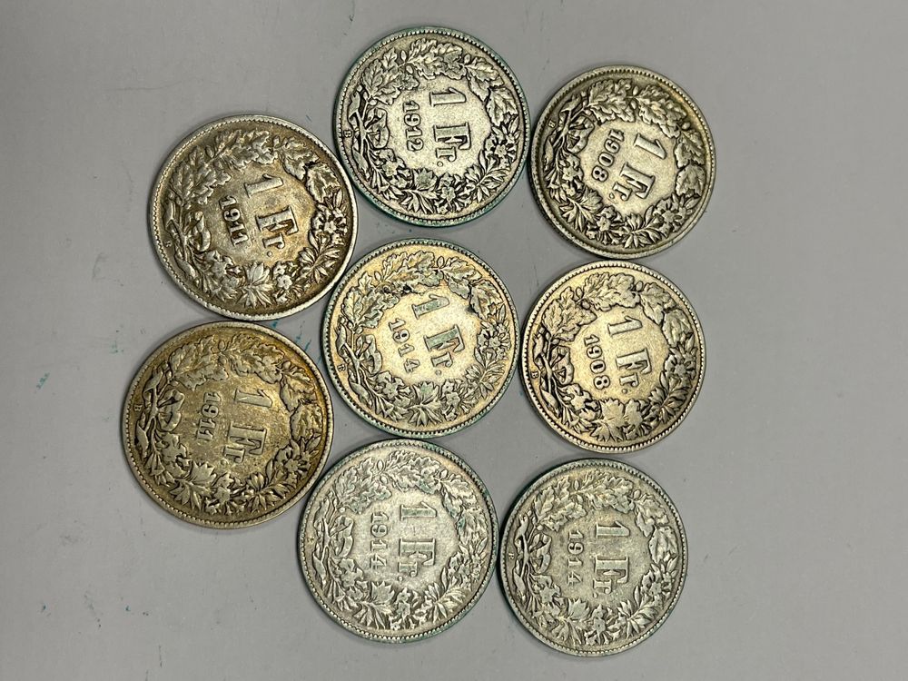 8 stk. 1.- silber ü 100j. alt (57) | Kaufen auf Ricardo