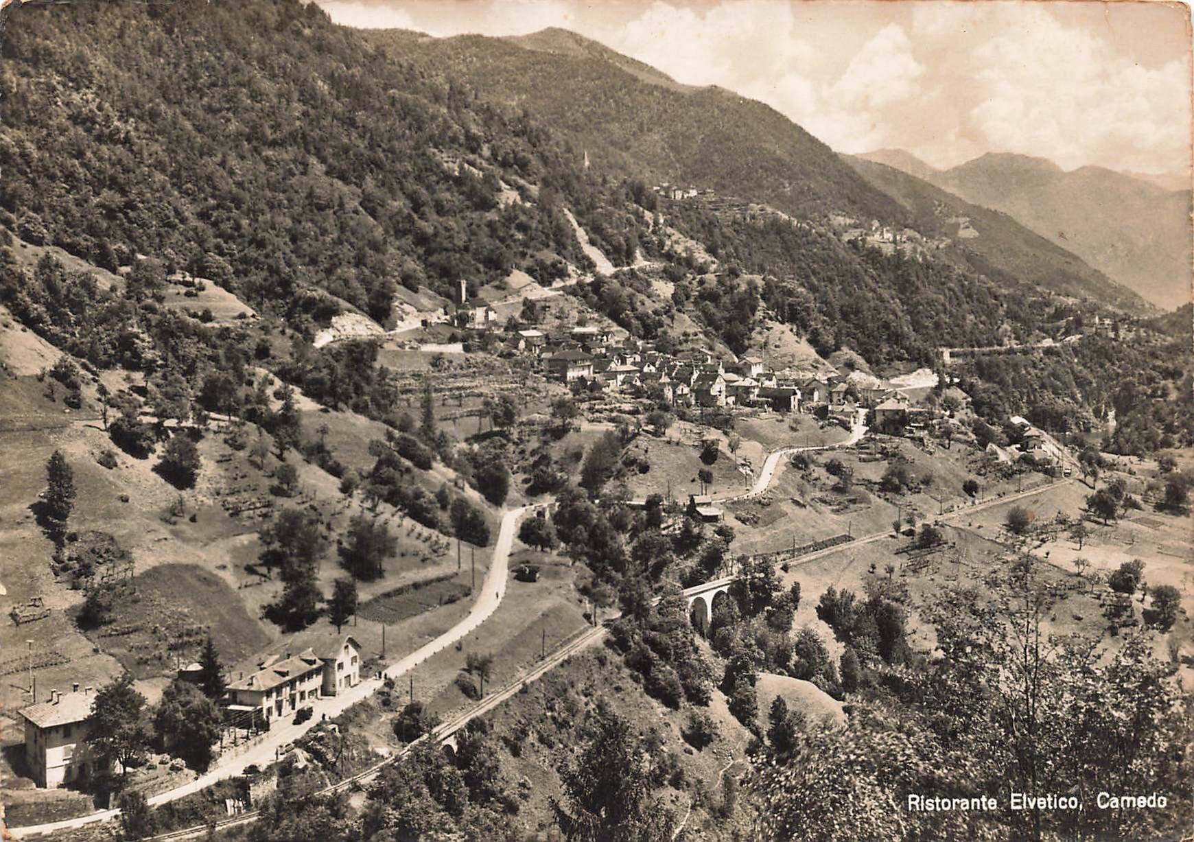 Camedo TI Veduta villaggio Ristorante Elvetico centovalli G (Gebraucht ...