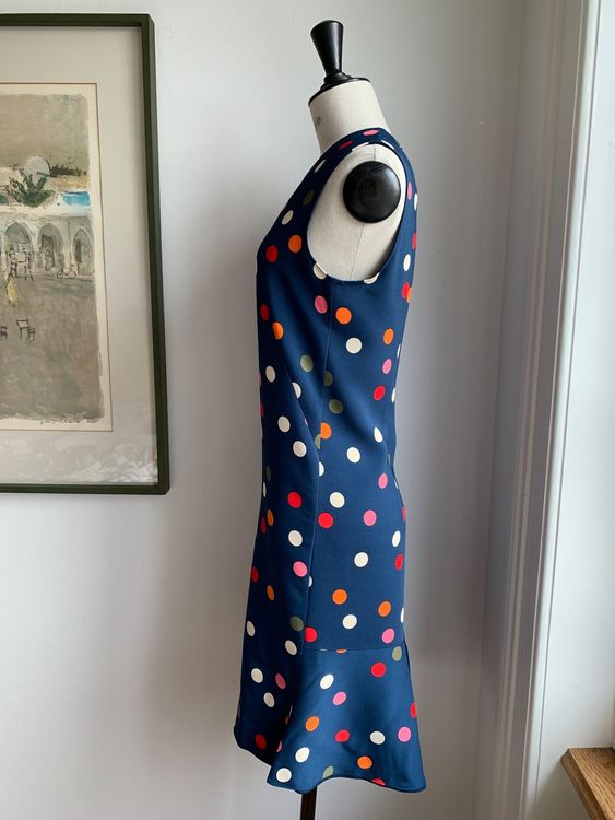 AKRIS: Neues bunt gepunktetes blaues Kleid, 38 (Neu (gemäss ...