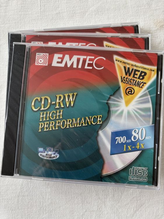 3x EMTEC CD-RW High Performance 700MB/80min. neu (Neu und ...