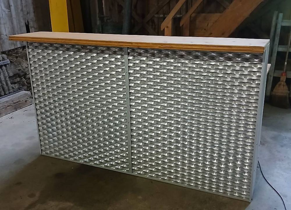 Bar Theke mobil mit Metall Front und LED (Gebraucht) in Thundorf für ...