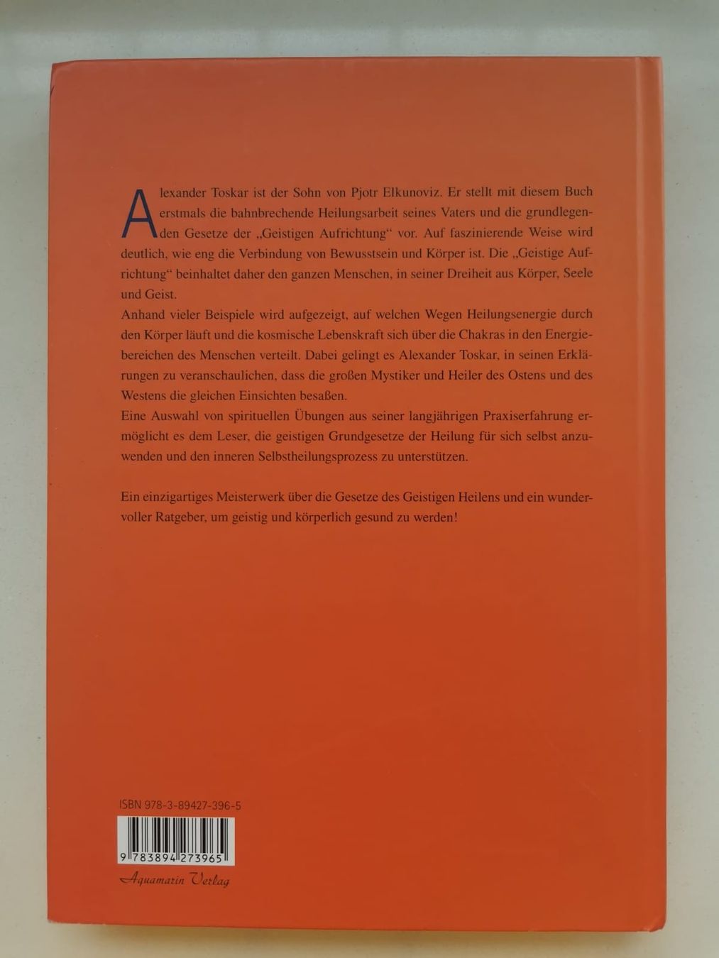 Alexander Toskar: Die Geistige Aufrichtung, Top Zustand! (Neu (gemäss ...