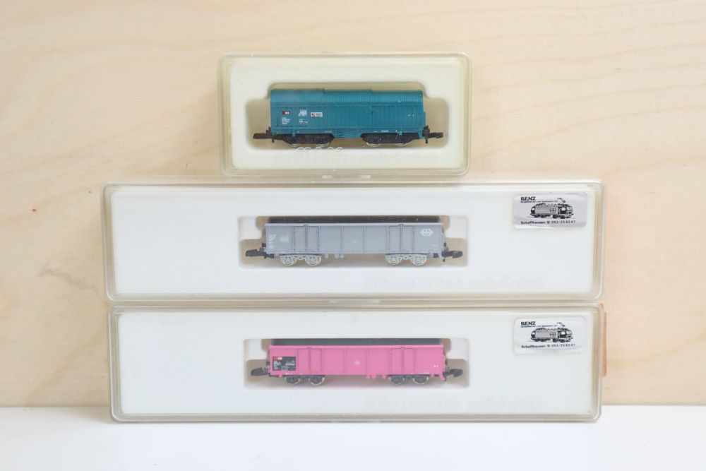 Märklin mini club 3 x SBB Güterwagen 8651 / 8652 / 8653 (Gebraucht) in ...