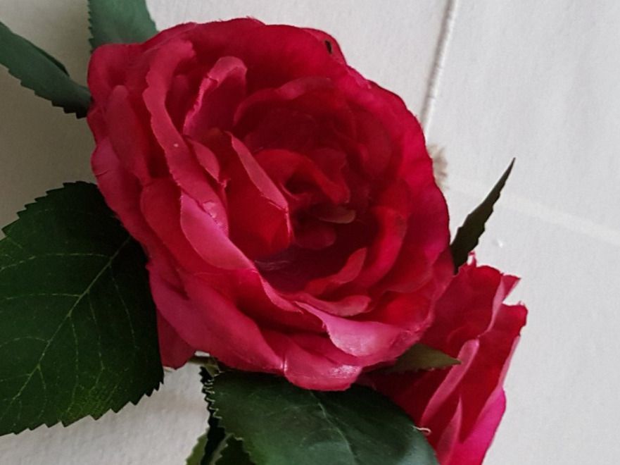 3 Antik Rosen kleiner Rosenstrauss Kunstblumen Seidenblume (Gebraucht ...