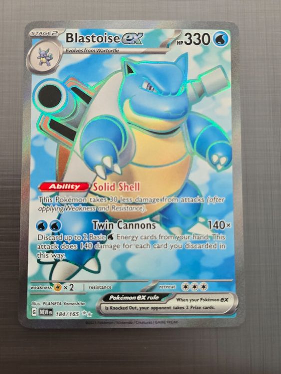 🇬🇧 Pokemon 151 》 Blastoise ex 184/165 (Neu (gemäss Beschreibung)) in ...