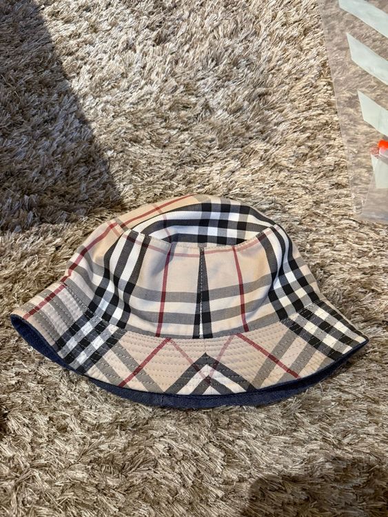 Vintage Burberry reversible Hut | beige/blau (Neu (gemäss Beschreibung ...