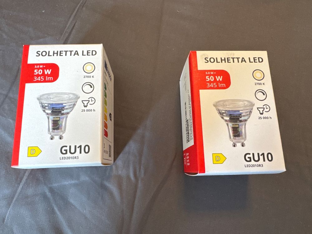 Ikea Solhetta LED Lampe, GU10, 50W, Neu, 2er Set! (Neu (gemäss ...