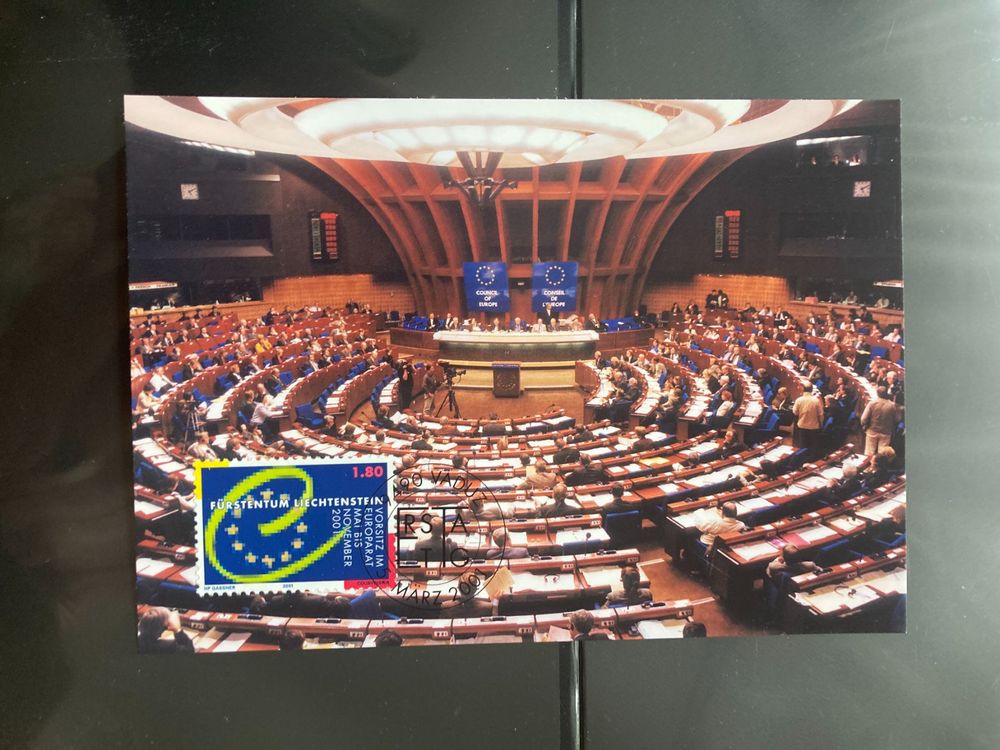 Liechtenstein 2001 Maximumkarte Vorsitz Europarat (Neu (gemäss Beschreibung)) in Liestal für CHF ...