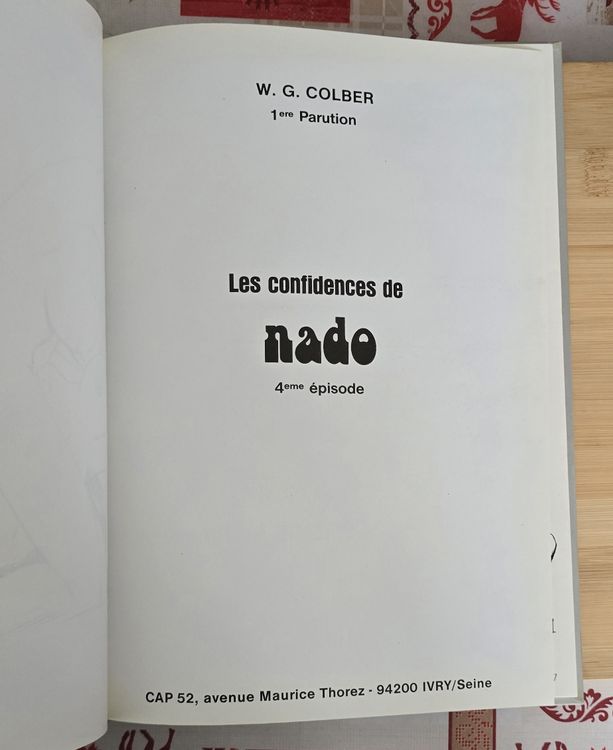 Les Confidences De Nado - tome 4. WG Colber, BD Adulte Rare (Neuf avec ...