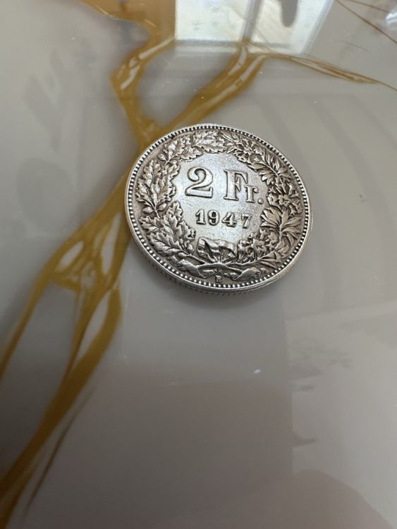 2 Franken 1947 Silber Rar (Gebraucht) in Flumenthal für CHF 17 – mit ...
