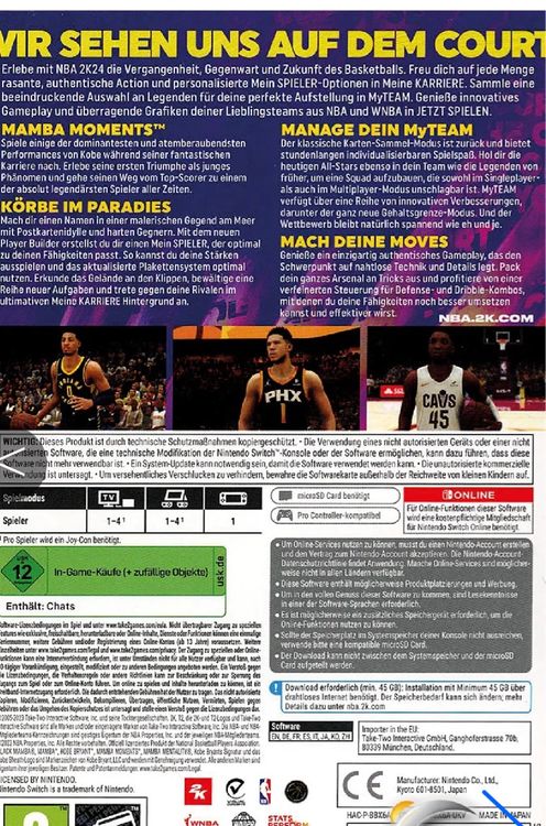 NBA 2K24 - Kobe Bryant Edition Download Code Nintendo Switch | Kaufen auf Ricardo