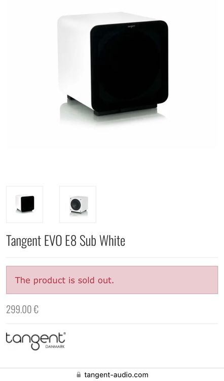 Tangent EVO E8 Sub White | Kaufen auf Ricardo