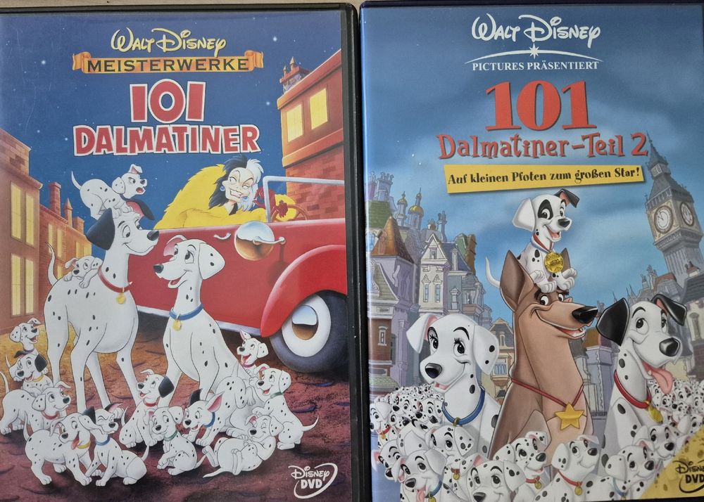 2 DVDs: 101 Dalmatiner 1+2, Disney Meisterwerke (Neu (gemäss Beschreibung)) in Lostorf für CHF ...