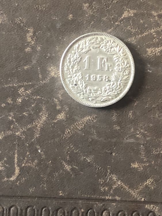 Silbermünze 1 Franken Helvetia 1958 Schweiz Swiss Franc (Gebraucht) in Mühlethal für CHF 3.3 ...