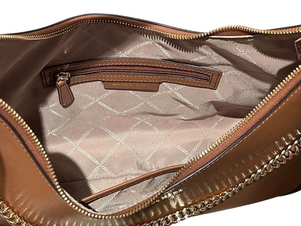 MICHAEL KORS TASCHE HOBO BRAUN ECHT LEDER (Neu (gemäss Beschreibung ...