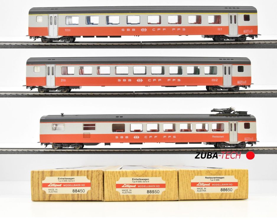 Liliput 3x EW III Personenwagen Swiss Express SBB H0 GS OVP (Gebraucht) in St. Gallen für CHF 76 ...