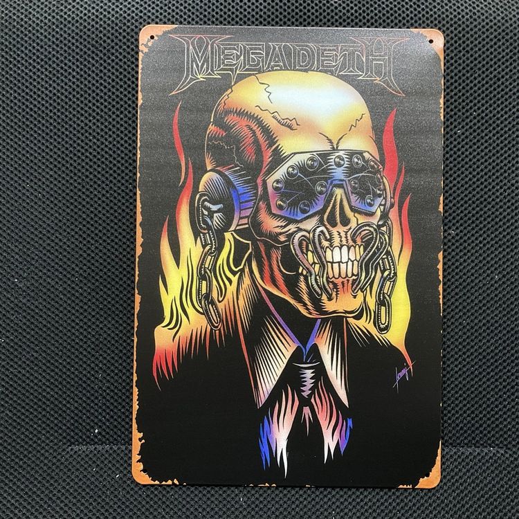 Blechschild 20x30cm MEGADETH Vic Thrash Metal Retro Vintage (Neu ...