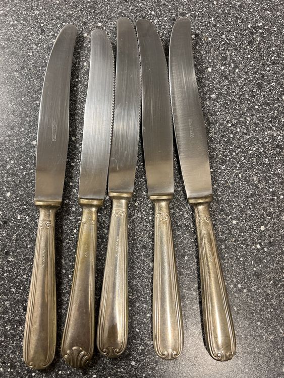 5 Messer Silber 800 Punze (Gebraucht) in Neuenhof für CHF 11 – mit Lieferung auf Ricardo kaufen