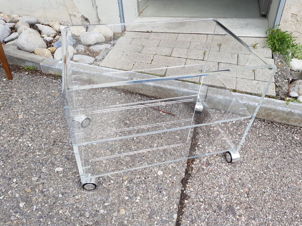 robuster Plexiglas Wagen mit Rollen Beistelltisch | Kaufen auf Ricardo